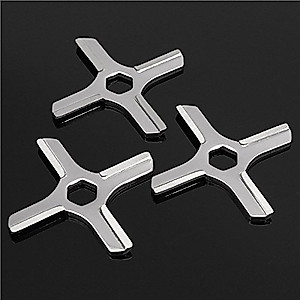 Pukido 3pcs #5 Blade Meat Grinder Parts Blade For Moulinex HV3/KRUPS F402