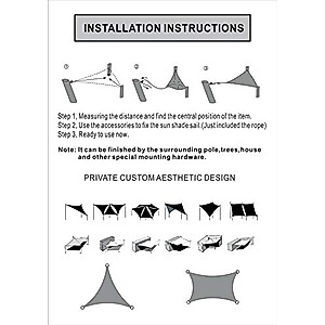 Insun 95% Sunscreen Anti UV Water Resistance Oxford Cloth Rectangle Sun Shade Sail Awning Shade for Outdoor Garden Patio Party White 6.5'x10'