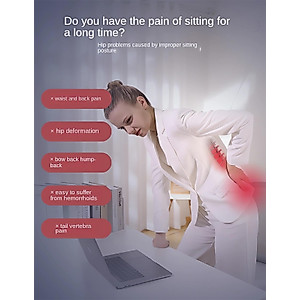 LIONICE Premium Soft Hip Support Pillow - 2023 New Soft Hip Support Butt Cushion Seat for Desk Chair, Ergonomic Memory Foam Office Computer Chair Seat Cushion, Car Seat Cushion Pad for Driver (Grey)