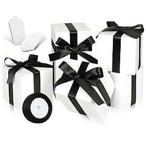 DOYIDE 100 Pack Small Gift Boxes, 2x2x2 Inches Favor Boxes White Paper Gift Boxes with Lids for Presents, Crafting, Cupcake Boxes, Gifts, Candy Boxes for Wedding Party Bridal Shower Baby Shower Favors