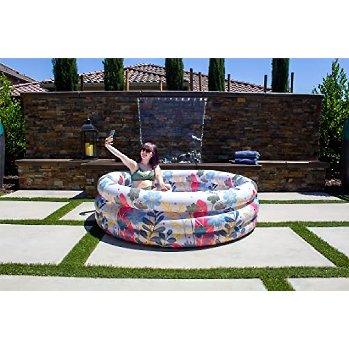 Poolmaster Inflatable Swimming Pool, Summer Garden