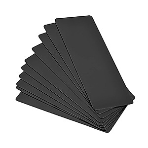 uxcell Blank Metal Card 80x22x0.3mm Painted Aluminum Plate for DIY Laser Printing Engraving Black 25 Pcs