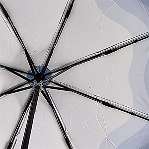 TARVIT Umbrellas Gradient Watercolor Large Fully-automatic Parasol Umbrella Foldable Eight Strand Umbrella For Adults Rain Umbrella