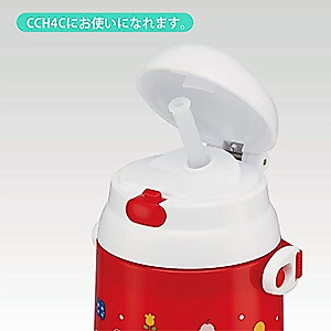 Skater SSH4C-SP-A Straw Gasket Set, Push Open Silicone Straw Bottle, 13.5 fl oz (400 ml), Replacement Straws