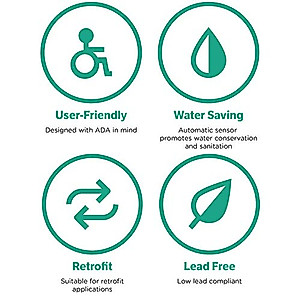 Zurn Z6915-XL-MV AquaSense Centerset Sensor Faucet with 0.5 GPM Aerator, Mixing Valve, and 4" Deck-Mount Spout in Chrome