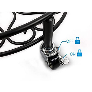 Cocoyard Heavy Duty Metal Plant Caddy Planter Dolly, Flower Pot Holder Rack for Indoor Outdoor Planter Support Planter Pot Trivet (14-Inch Black)