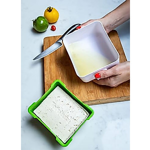 Tofuture Tofu Press - The Orginal and Best Tofu Press. Easily And Quickly Remove Water from Tofu to Improve the Flavor and give Perfect Texture Everytime, 6x5x3 inches