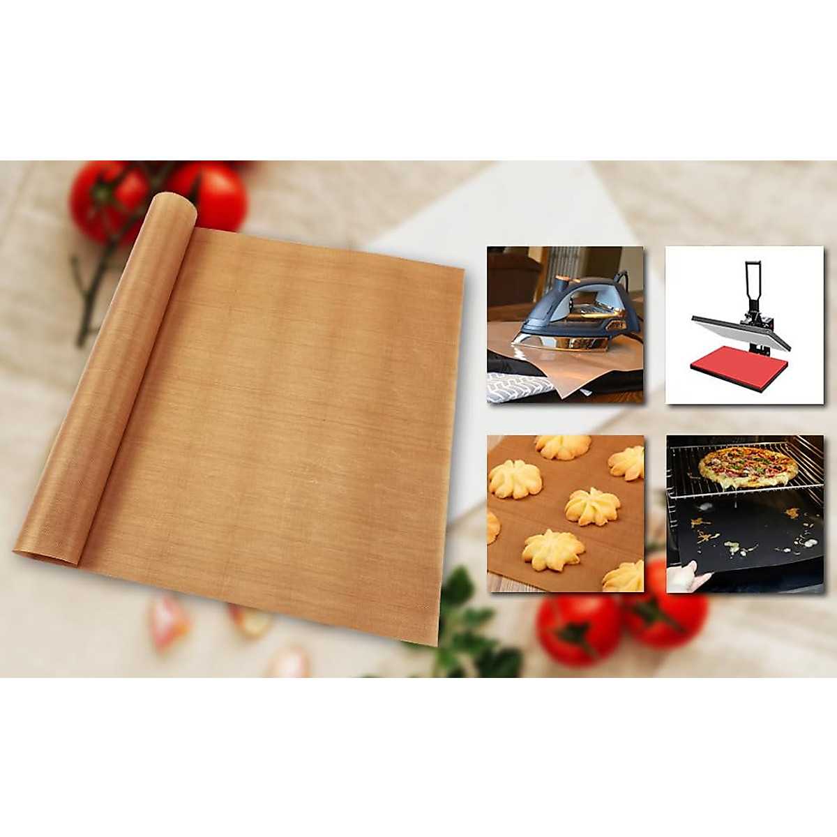 Easy Heat Press Mat 12x12 with Teflon Sheets 12x16 Inch 3 Pack