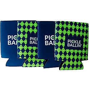 Pickleball Can Coolers - Set of 4 - Pickleball Party Supplies
