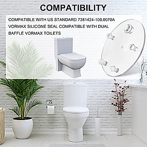 4 Pack Replacement for Vormax Toilet Tank Flapper Seal Gasket 3’’, Silicone Toilet Flapper Seal Compatible with American Standard 7381424-100.0070A