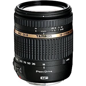 Tamron Auto Focus 18-270mm f/3.5-6.3 VC PZD All-In-One Zoom Lens for Canon DSLR, Model BOO8E Filter Size 062mm