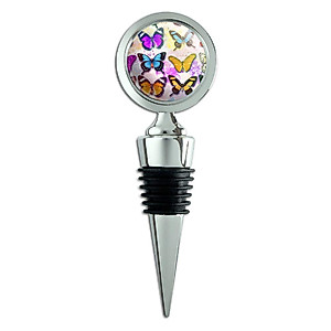 Colorful Butterflies Butterfly Design Wine Bottle Stopper