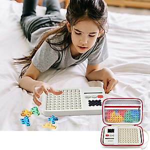 Case Compatible with GiiKER Super Blocks Puzzle Game, Super Slide Brain Teaser Puzzle Holder, Organizer Storage Bag for Electronic Brain Game Console & Puzzles for Kids Boys and Girls -Box Only-White