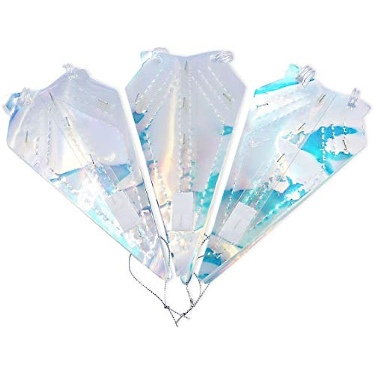 IGUO 6Pcs Paper Star Lantern Party Decorations,3D Handmade Paper Star Garland Frozen Theme for Bridal Shower Snow or Sea Theme Birthday Wedding