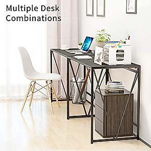 NOBLEWELL HOME Folding Computer Desk, Black