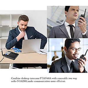 Intercom Wireless for Home,SANZUCO Wireless Intercom System 1 Mile Range for Office School Business House, 10 Channel 3 Private Code Range Room to Room Intercom Communication System (2 Pack)