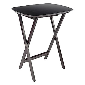 Winsome Wood Single Oversized TV Tables, Oblong, Espresso, Set of 4