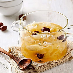 Glass Stew Pot Glass Soup Pot Glass Stew Pot With Lid Kitchen Stockpot Glass Cooking Pot Thickened Stock Pot Large Serving Bowl Salad Basins (1350ml)