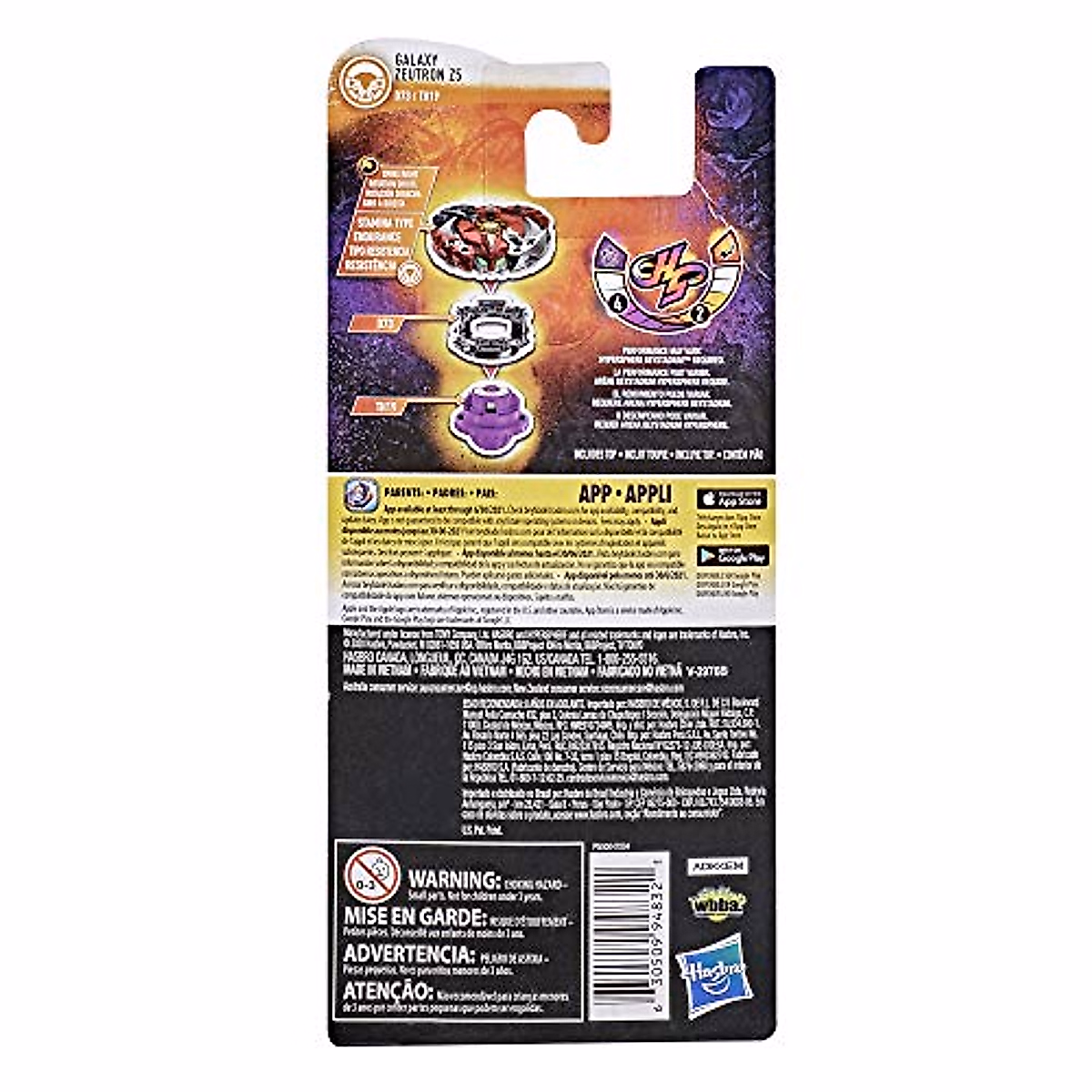 BEYBLADE Burst Rise Hypersphere Galaxy Zeutron Z5 Single Pack - Stamina Type Right-Spin Battling Top Toy, Ages 8 and Up