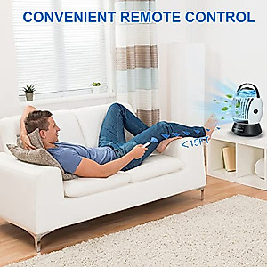 Portable Air Conditioner Fan,120° Rotatable Personal Air Cooling Fan with 3 Speeds & 4 Cool Mist,Evaporative Air Cooler with Humidifier for Room,Bedroom,Office,Desk,Living Room,Camping