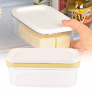 Butter Cutter Box, Butter Cutter Slicer Butter Dish with Lid and Cutter, Plastic Butter Keeper Container Case for Countertop or Fridge
