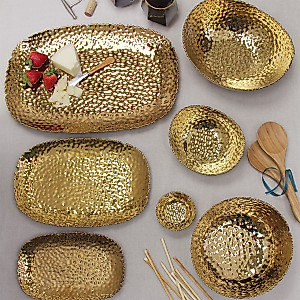 Pampa Bay Golden Millennium 4-inch Porcelain Snack Bowl, Gold
