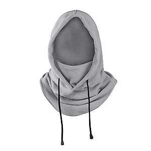 Super Z Outlet Balaclava Heavyweight Fleece Cold Weather Face Neck Mask (Light Gray)