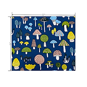 Mushroom Fabric Fat Quarters for Quilting,Cotton Printed Food Pattern Fabric Bundles 18x22,Botanical Woodland Theme SZRUIZFZ (6pcs)