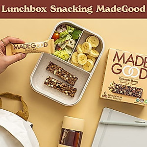 MadeGood Cookies and Creme Granola Bars, 6 Bars (0.85 oz), 6 Boxes; Contain Nutrients of One Full Serving of Vegetables, Gluten Free Oats; Nut and Allergen Free Bars
