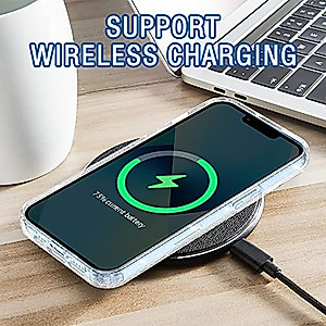 Petocase for iPhone 13 Pro Max Wallet Case,Card Holder Slot Ultra Bling Slim Thin Clear Flexible TPU Gel Rubber Soft Skin Silicone Protective Phone Case for Apple iPhone 13 Pro Max Glitter Clear