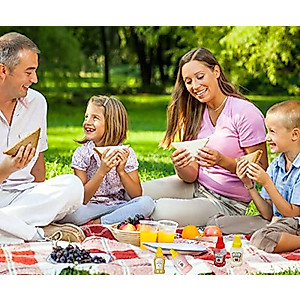 THYULIFE 4Pcs Mini Condiment Squeeze Bottles with Cleaning Brush, 25ml Leakproof Mini Ketchup Sauce Bottles Refillable Ketchup/Soy Sauce/Honey/Salad Dressing Bottles Container for Lunch Box, BPA Free