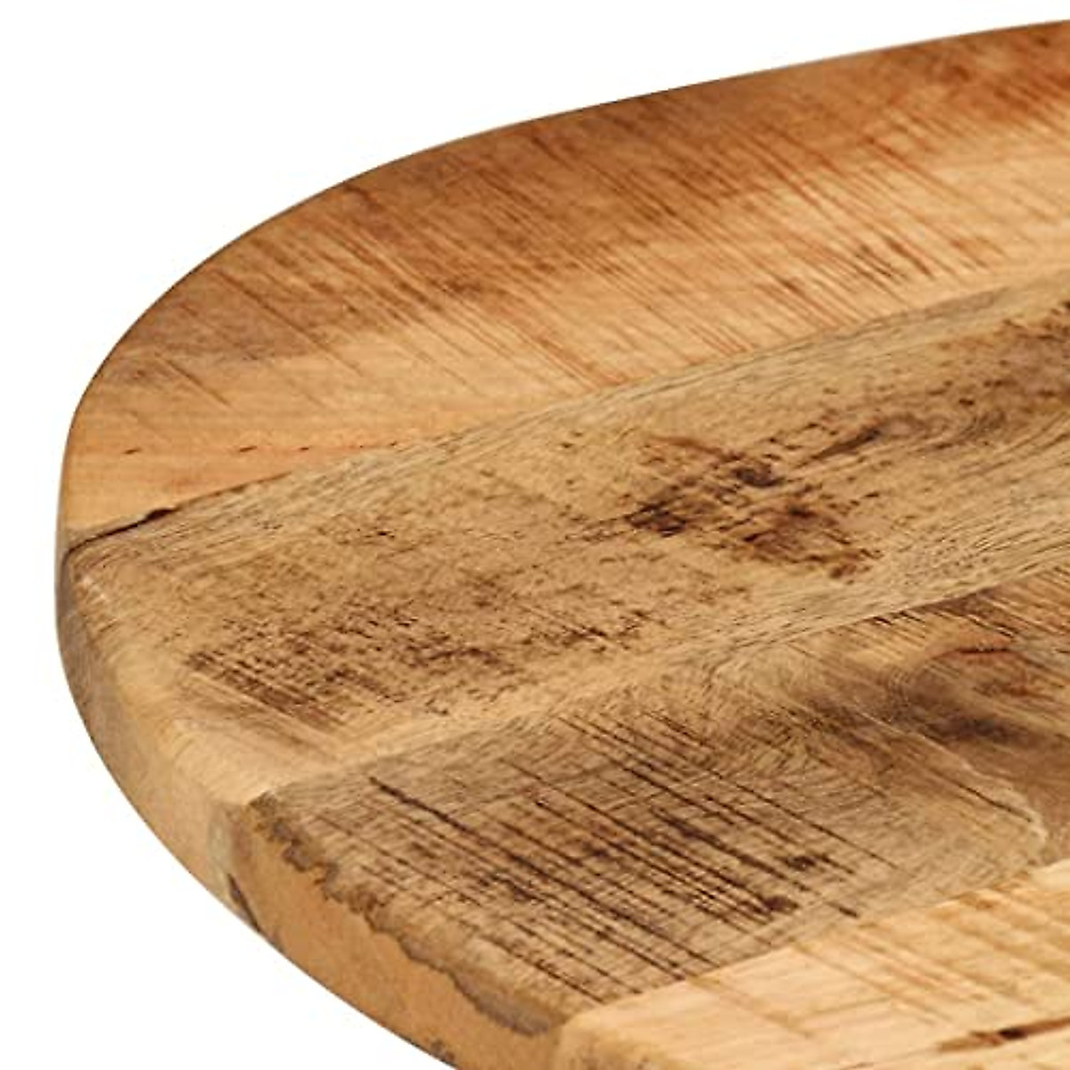 Modern end Table, Side Table, Decorative Table, Suitable for Living Room and Bedroom，Side Table 23.6" x(16.5"-24.4") Solid Wood Mango and Cast Iron