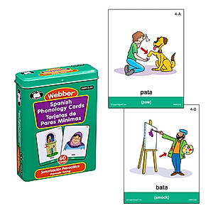 Super Duper Publications | Webber® Spanish Phonology Flash Cards (8 Total Fun Decks) | Educational Resource for Children