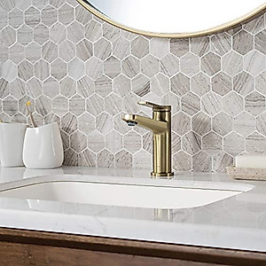 KRAUS Indy Single Handle Basin Bathroom Faucet in Brushed Gold, KBF-1401BG