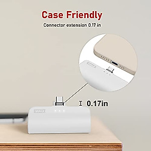 iWALK LinkPod 3 USB C Power Bank, 3350mAh Ultra-Compact Small Portable Charger Compatible with Samsung Galaxy Z Flip4 S23 S22, Nintendo Switch, Google Pixel, Oculus Quest