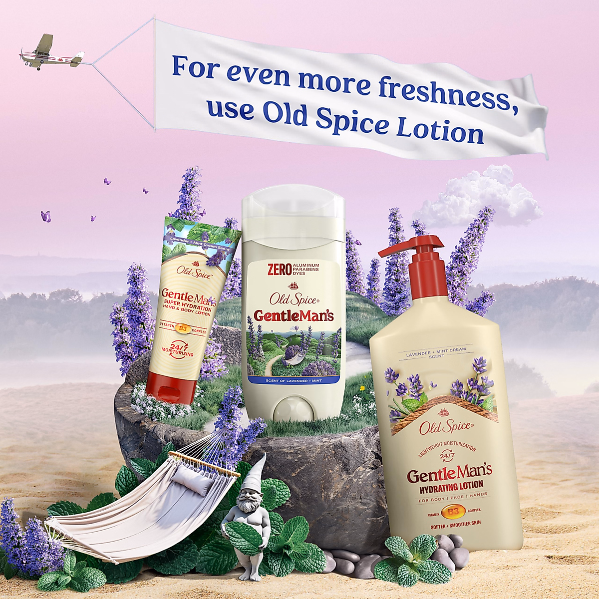 Old Spice Men's Deodorant Aluminum Free Lavender & Mint, 3.0oz (Pack of 3)