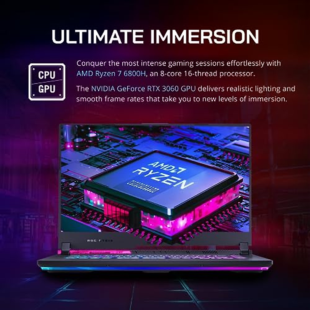 ASUS ROG Strix G15 15.6” 165Hz WQHD Gaming Laptop, AMD Ryzen7 6800H, 64GB DDR5 RAM, 2TB SSD, NVIDIA GeForce RTX 3060, RGB KB, Thermal Grizzly Cooling, VR-Ready, Gray, Win 11 Pro, 32GB USB Card