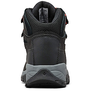 Columbia womens Newton Ridge Plus Waterproof Hiking Boot, Black/Poppy Red, 9 US