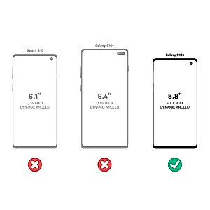 OtterBox Galaxy S10e Symmetry Series Case - BLACK, ultra-sleek, wireless charging compatible, raised edges protect camera & screen