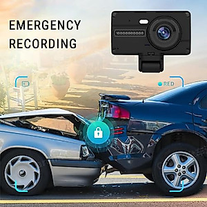 Dual HD Cameras for Car - Capture Front and Interior Views, High Definition Dual-Camera Dash Cam - Record Inside and Outside Your Car, Car Dash Cam with Dual Cameras, HD Recording, Front and Interior