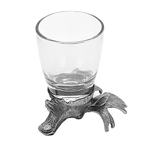 RXMORI Whiskey Glass, Old Fashioned Glasses, Deer Style Exquisite Stable Durable Metal Widely Used Cocktail Glass for Party Game Wedding
