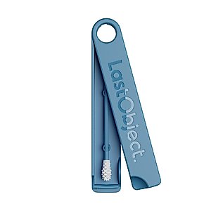 LastSwab® Reusable Cotton Swabs for Ear Cleaning - Sanitary Alternative to Single-Use Q Tips - Easy to Clean - Comes with a Convenient Travel Case Holder - Blue
