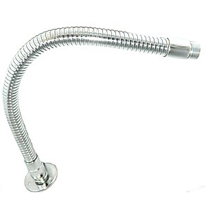 Microphone Table Mount Base with 13" Gooseneck Chrome