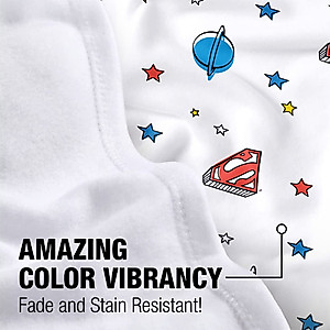 LOGOVISION Superman Lightweight Baby Blanket, 30"X40", Space Pattern Unisex for Infants Girls & Boys