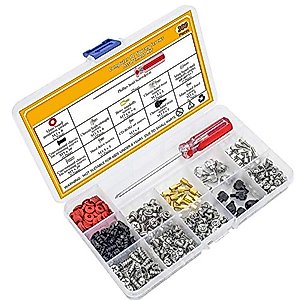 300Pcs Personal for Computer Screw Standoffs Set Assortment Kit with A Screwdriver for Hard Drive for Computer Case Motherboard - (Size: M3/ As Shown) SCRW-089768