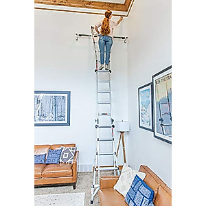 Little Giant Ladders, Epic, M22, 22 foot, Multi-Position Ladder, Aluminum, Type 1A, 300 lbs weight rating, (16822-818)