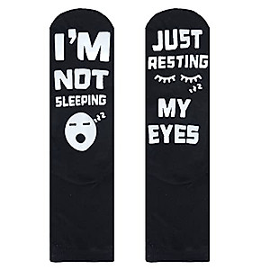 Easter Basket Stuffers for Kids Teenager Dad Mom Men Women, I'm Not Sleeping Just Resting My Eyes Funny Sock