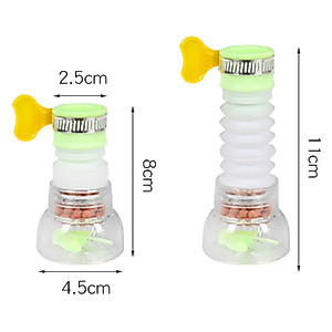 3Pcs Faucet Water Filter Purifier, Faucet Mount Water Filtration System for Tap Water, Adjustable Rotating Faucet Nozzle Water Filter Household Kitchen Faucet Accessories