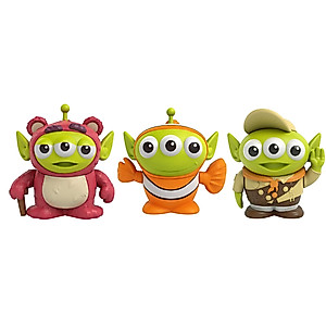 Mattel Pixar Alien Remix Lotso Nemo Russell 3-Pack Character Figures in a Pizza Box Package, 3-in Toys from Mattel Disney Pixar Movies Toy Story Finding Nemo Up, for Collectors Ages 6 Years & Older