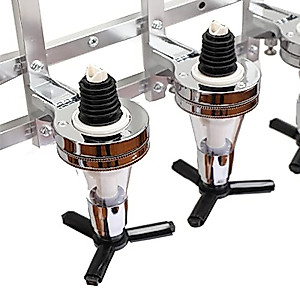 Lfhelper Wall Mounted Liquor alcohol Dispenser 6-Bottle for Bar/Home Party Use Fit Wine Cocktail Alcohol Drink Beverage Juice, Aluminum Alloy&ABS